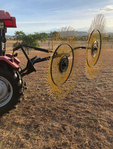 Tractor Finger Wheel Hay Rakes by Paddock Machinery — Scintex Australia